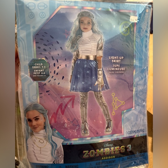 Disney | Costumes | Disney Zombies 3 Addison Lightup Skirt With Blue ...